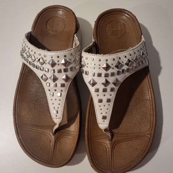 Fitflop | Shoes | Fit Flop Womans White Size 8 Sandal | Poshmark